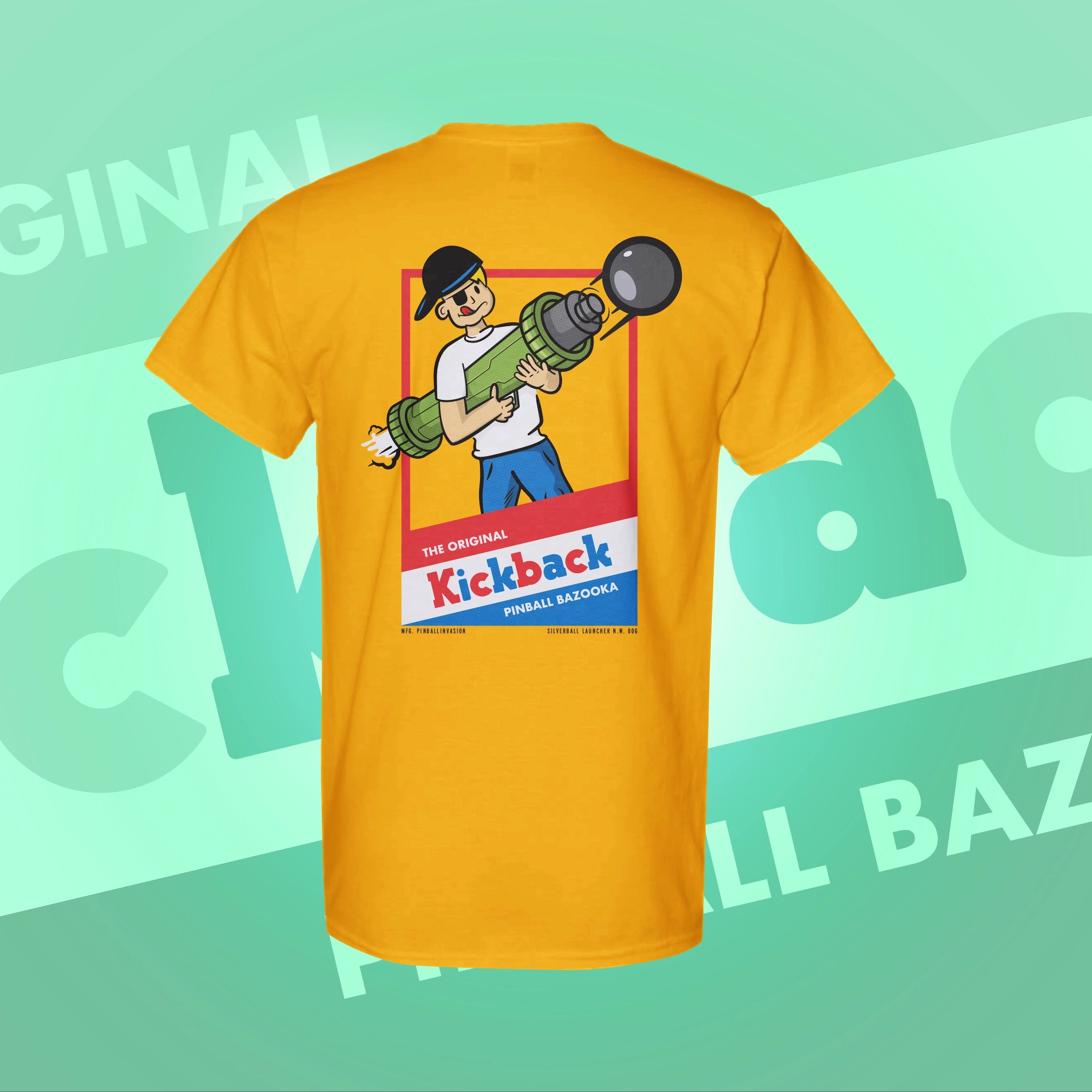 Kickback Pinball T-Shirt – Pinball Invasion